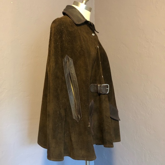 Jackets & Coats | Vintage Suede Leather Pancho | Poshmark